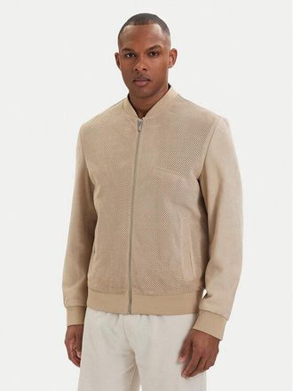 Karl Lagerfeld Lederjacke 555011 562411 Beige Regular Fit