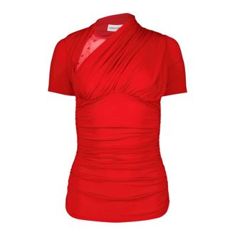 Marine Serre Damen, Blusen & Hemden, Rot, LGr&ouml;&szlig;e