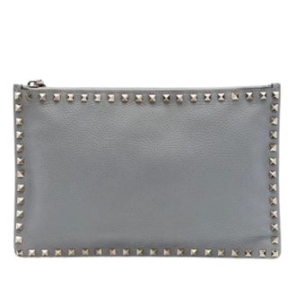 Valentino Pre-owned Vintage Clutch - Femme - Pre-owned - Gris - Taille: ONE Size