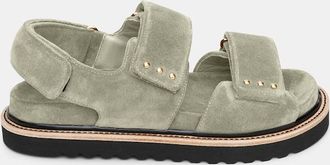 Dorothee Schumacher Flache Sandalen mit Klettverschluss-Straps