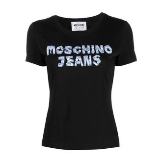 Moschino Jeans T-Shirts und Polos Schwarz - - Tops - Damen - Schwarzk - S