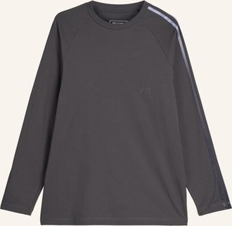 Yohji Yamamoto Y-3 Oversize Longsleeve T-Shirt Mit Farbverlaufsstreifen grau