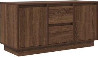vidaXL Meuble tv avec lumi&egrave;res led ch&ecirc;ne marron 100x41x50 cm - Vidaxl