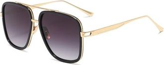 Generic Lunettes De Soleil Carrées À Grande Monture En Métal For Femmes For Les Vacances Et La Photographie, Lunettes De Soleil For Hommes For La Conduite En 