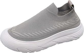 Generic Chaussures de sport pour homme - Respirantes - Semelle &eacute;paisse et douce - Chaussures de marche - Ultra l&eacute;g&egrave;res - Chaussures plates sans lacets - Vinta