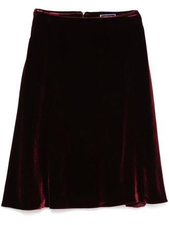 Styland jupe mi-longue en velours - Rouge