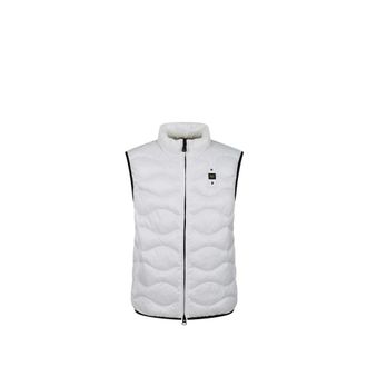 Blauer Homme, Vestes, Blanc, Taille: S Gilet blanc sans manches