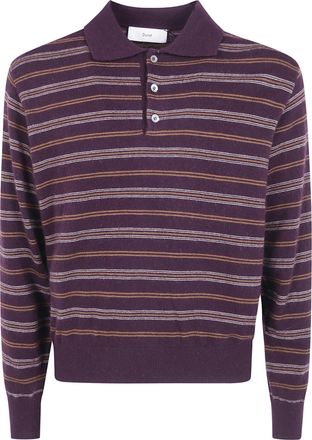 Dunst Sweater Collared Striped Sweater