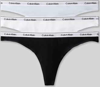 Calvin Klein Underwear String aus Baumwoll-Mix Modell THONG 3PK