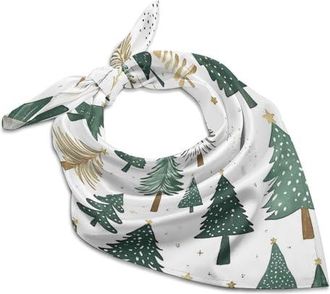 Generic Écharpe carrée en soie légère pour homme et femme Motif arbre dhiver, multicolore, 60x60cm