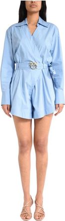 Pinko Pinko, Femme, Combinaisons et Ensembles, Bleu, Taille: 38 FR Combinaison-short &agrave; ceinture &agrave; boucle