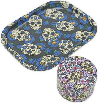 Generic Grinder Metall XL 63 mm + Tablett aus Alloy Kraft | Ultra scharfe Klingen mit hochwertigem 360-Grad-Druck | 4-teiliges Mahlwerk für Gewürze und Kräute