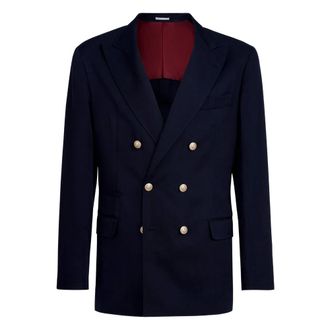 Brunello Cucinelli Homme, Vestes, Bleu, Taille: L Twill Unconstructed Blazer