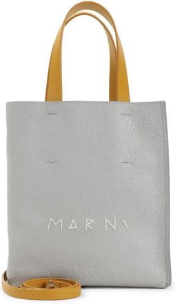 Marni Hobo Bags - Soft Grey Calf Leather Mini Handbag - Gr. unisize - in Wei&szlig; - f&uuml;r Damen
