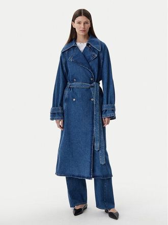 HUGO BOSS Tenchcoat Garena 50532056 Blau Relaxed Fit