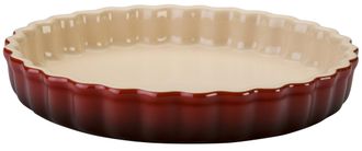 LE CREUSET Stoneware Fluted Flan Dish, 24 cm - Cerise