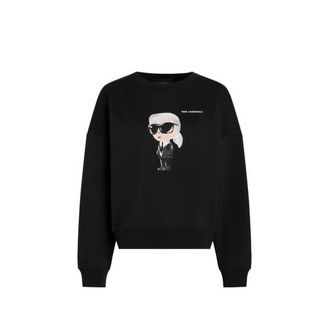 Karl Lagerfeld Sweat col rond en coton m&eacute;lang&eacute;