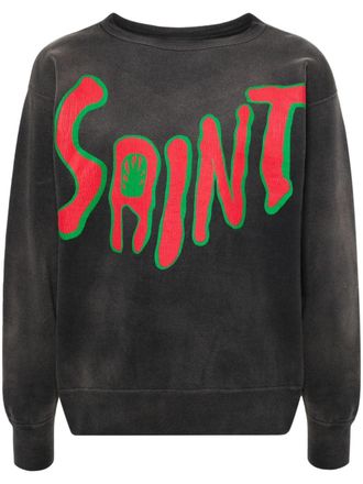 Saint Mxxxxxx Sweatshirt mit Logo-Print - Grau