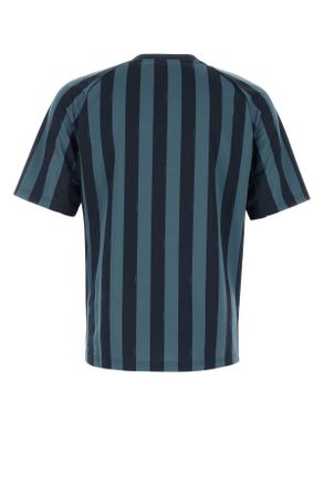 Fendi Mens Printed Polyester T-Shirt Blu Notte Indaco Exterior: Maglie
