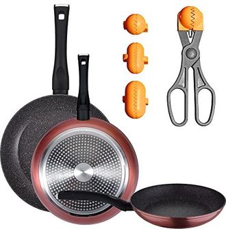 San Ignacio Packung mit 3 Pfannen Ø 20/24 und 28 cm + Mehrzweck-Utensilien mit 4 Formen