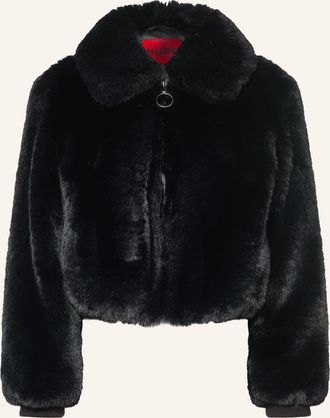 HUGO BOSS Hugo Kunstfell-Jacke Fabi schwarz