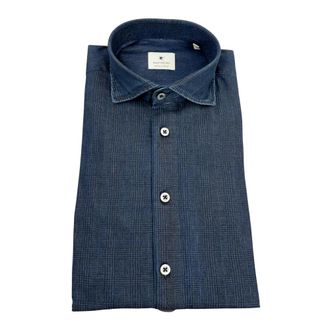 Bastoncino Homme, Chemises, Bleu, Taille: 3XL Chemise imprim&eacute;e en denim ajust&eacute;e
