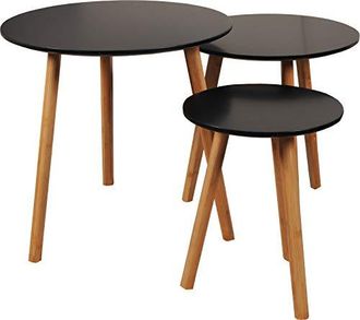 Weber Industries Couchtisch Venus, Schwarz, 3 Stück