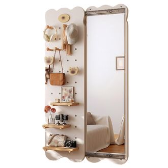 Generic Spiegel Ganzk&ouml;rperspiegel Duschspiegel Vertikal Montage Upgraded Unregelm&auml;&szlig;iger f&uuml;r Schlafzimmer Wohnzimmer Badezimmer(White,120x30 cm)