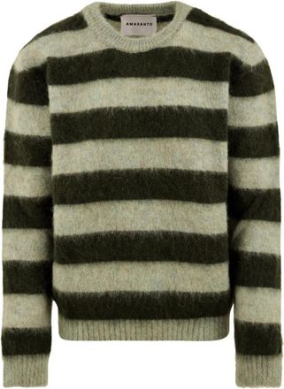 Amaranto Rundhals-Pullover - - Knitwear - Herren - Gr&uuml;n - S