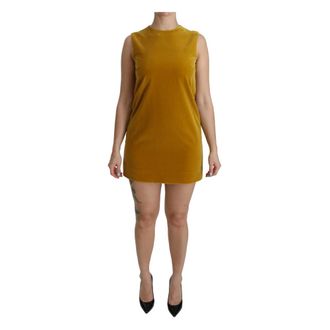 Dolce & Gabbana Shift Mini &Auml;rmelloses Kleid - - Dresses - Damen - Gelb - S