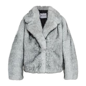 Stand Studio India Faux Fur Coat - - Jackets - Damen - Grau - L