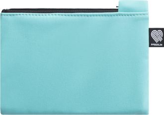 PP-Berlin Etui Medium, Softshell Aquablau, Vegan, Handgenäht in Berlin Kleines Täschchen für Kinder Damen, Herren, Unisex