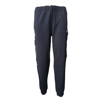 Emporio Armani Blaue Herrenhose mit Seitenlogo - - Trousers - Herren - Blau - 2XL