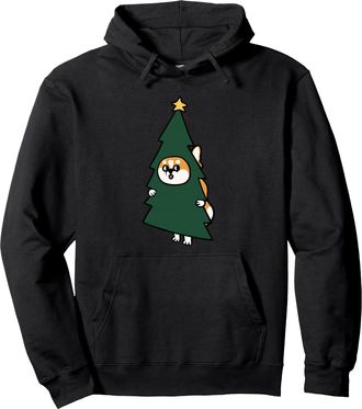 Huebucket Christmas Corgi Tree Pullover Hoodie