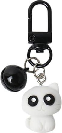 Generico Porte-cl&eacute;s mignon de chat - Pendentif avec breloque en noir | Accessoire polyvalent pour sac &agrave; main, sac &agrave; dos, cl&eacute;s cadeau pour amoureux des chats, a