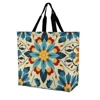 Generic Fichier Modifiable Color&eacute; Jaune Sac Fourre Tout R&eacute;utilisable Tote Bag Grand Sac Fourre-Tout Pour Voyage Gym Travail