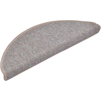 vidaXL Stufenmatten 10 Stk. 65x24x4 cm Hellbraun Halbrund Gro&szlig; Vidaxl