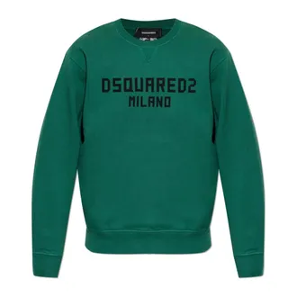 Dsquared2 Homme, Sweatshirts et sweats &agrave; capuche, Vert, Taille: 3XL Milano Cool Fit Crewneck