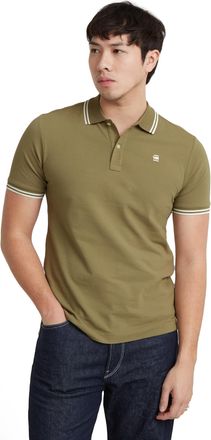 G-Star RAW Herren Dunda Slim Stripe Poloshirt, Grün (ensis Green D17127-5864-6057), XXL
