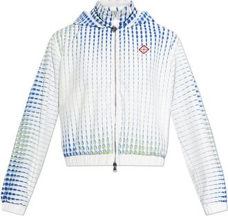 Casablanca Femme, Vestes, Blanc, Taille: 40 FR Dots Windbreaker Jacket