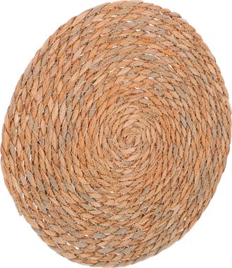 Aboofan Rundes Handgewebtes Tischset aus Naturmaterial Hitzebeständiger Isolieruntersetzer für Töpfe und Schalen Dekorative Platzmatte für Esszimmer Küche Res