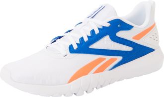 Reebok Herren FLEXAGON Energy TR 4 Sneaker, White/Optimum Blue/Flash ORANGE, 39 EU