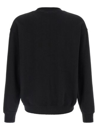 Palm Angels Logo-Embroidered Crew Neck Sweatshirt - Black