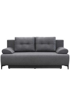 MID.YOU Mid.you Boxspringsofa, Dunkelgrau, Textil, 2-Sitzer, F&uuml;llung: Polyetherschaumkern, Silikon,Polyetherschaumkern, Silikon, 201x100x105 cm, Made in EU, S
