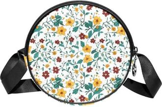 Generic Circle Sac &agrave; bandouli&egrave;re pour femme, petit sac &agrave; bandouli&egrave;re avec fermeture &eacute;clair et bretelles r&eacute;glables, sac &agrave; main rond d&eacute;contract&eacute; pour femmes et 