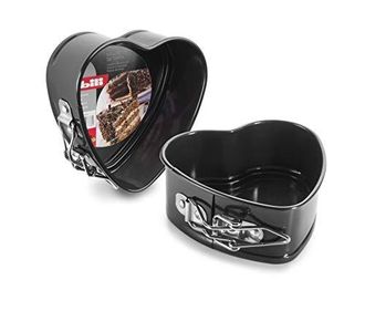 Ibili 824511 Moule Coeur D&eacute;montable, Acier, Noir, 11 x 11 x 5 cm