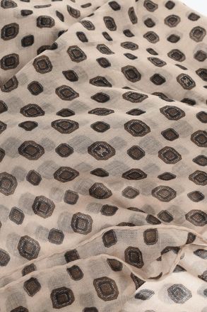 Celine Cashmere Scarf with Geometric Pattern Celine