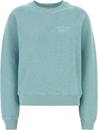 Kenzo Femme, Sweatshirts et sweats &agrave; capuche, Bleu, Taille: 36 FR SweaT-shirt en coton m&eacute;lang&eacute;