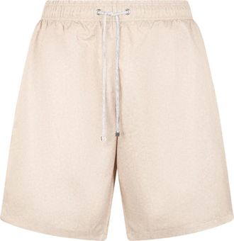 Billionaire Boys Club Homme, Maillots de bain, Beige, Taille: 2XL All-over-print Swimming Shorts