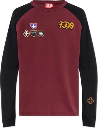 Diesel Homme, Tops, Rouge, Taille: S T-Norm-LS-Rag-CP